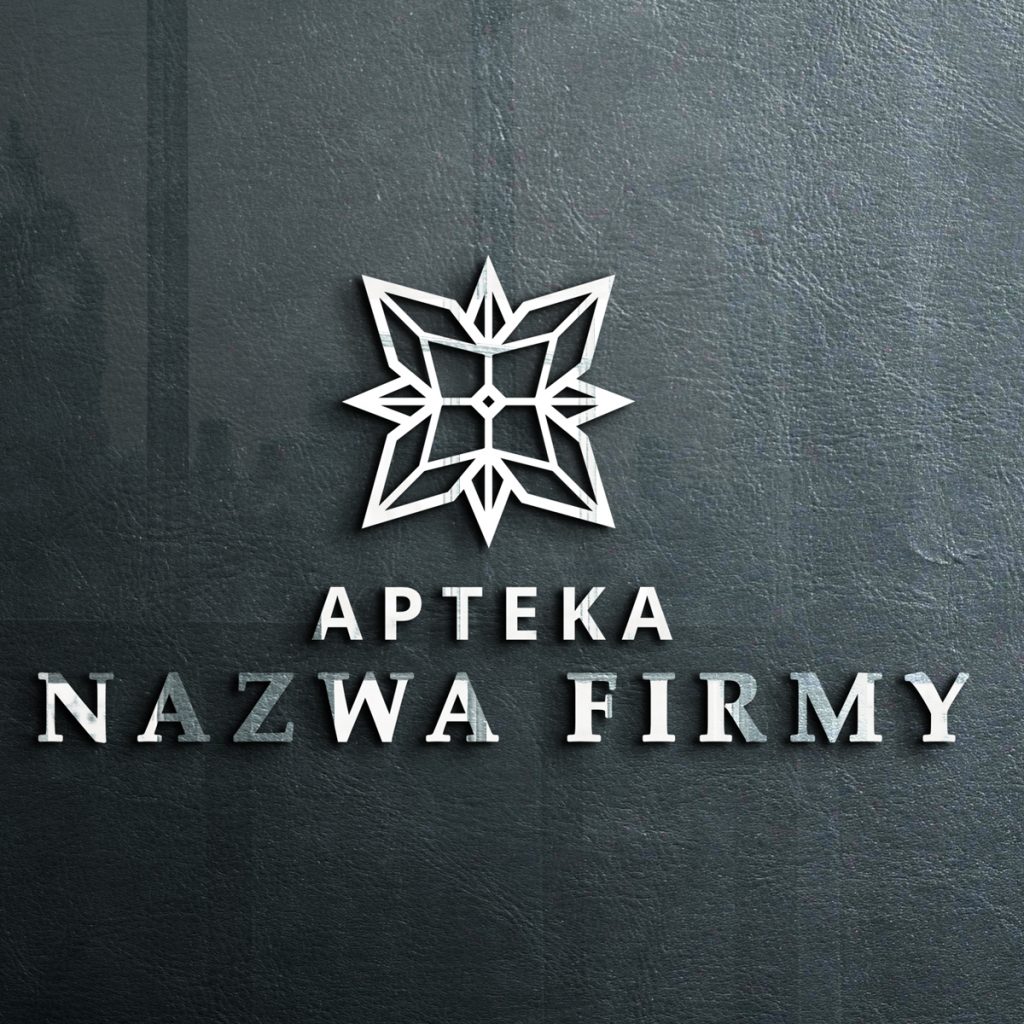 Logo do apteki z geometrycznym ornamentem